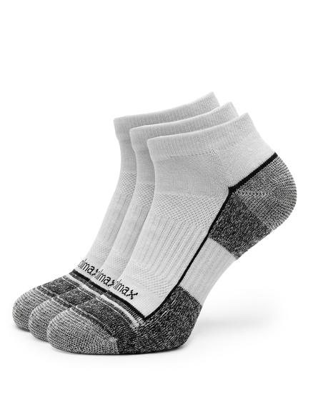 Meikan 3 Pack Low Cut Coolmax Comfort Sports Socks - White