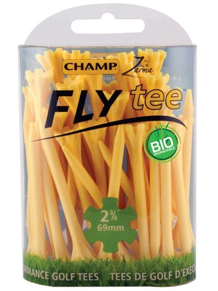 CHAMP Fly Tees 30 Pack 2.75 Inch Yellow | GolfBox