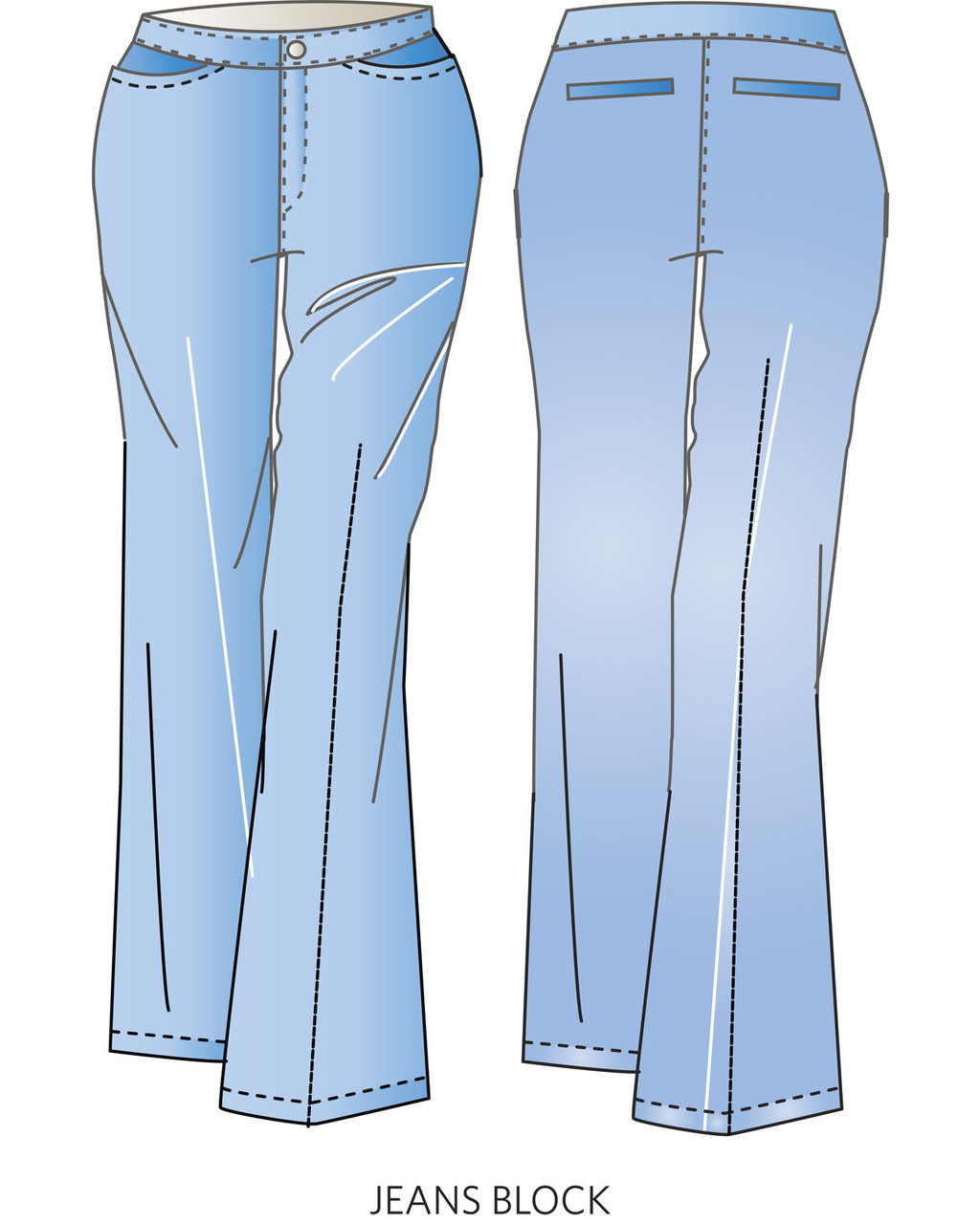 YY-CS1502 Pant Sloper Pattern Block - ************PAPER Pattern ...