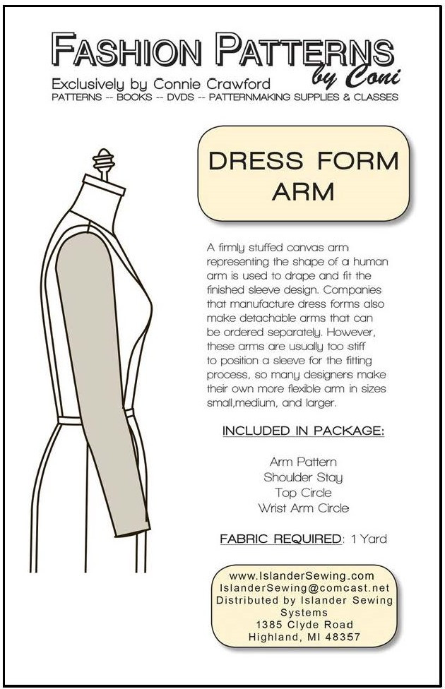 YY Dress Form Arm Pattern - ************PAPER Pattern ...