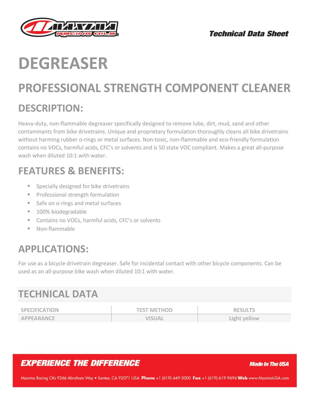 Maxima Bike Degreaser 455ml - Mission MX
