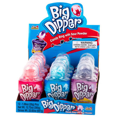 CANDY RING W/SOUR POWDER BIG DIPPER 12CT IN COUNTER DISPLAY - Regent ...