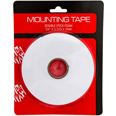 TAPE FOAM DOUBLE STICK MOUNTING .75IN X 5.5YD X 2MM HARD/BLISTER ...
