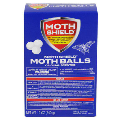 MOTH BALLS 12OZ ORIGINAL MOTH SHIELD BOXED - Regent Products