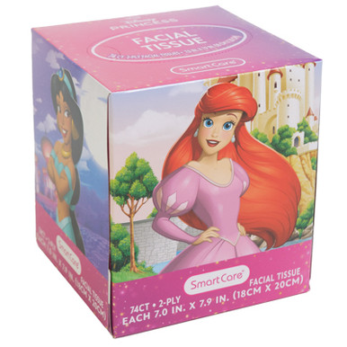 FACIAL TISSUE 74CT DISNEY PRINCESS 2PLY WHITE BOXED - Regent Products