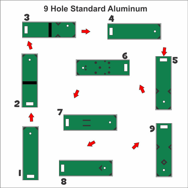 Standard Aluminum 9 Hole NON-LED - Carnival Manufacturing