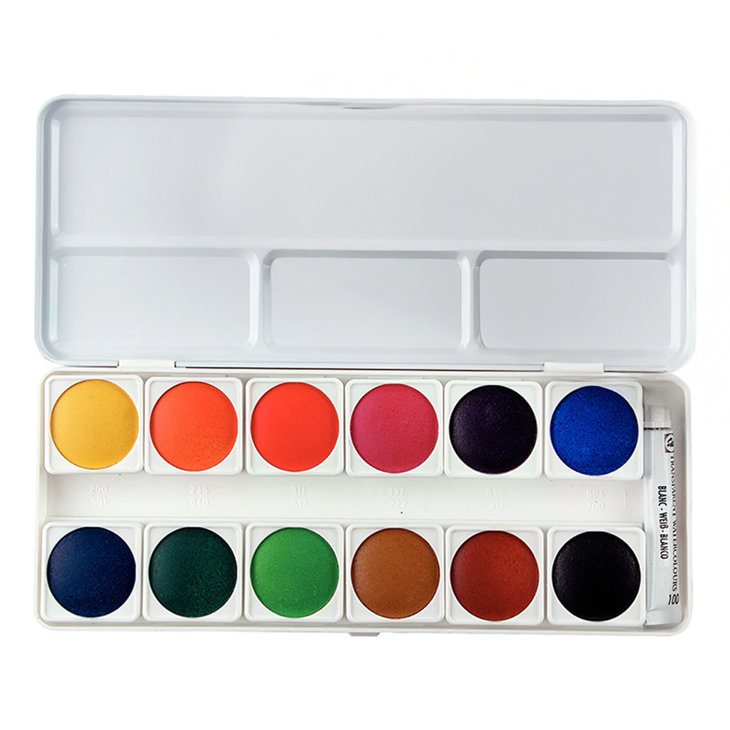 Talens 12-Color Transparent Watercolor Set