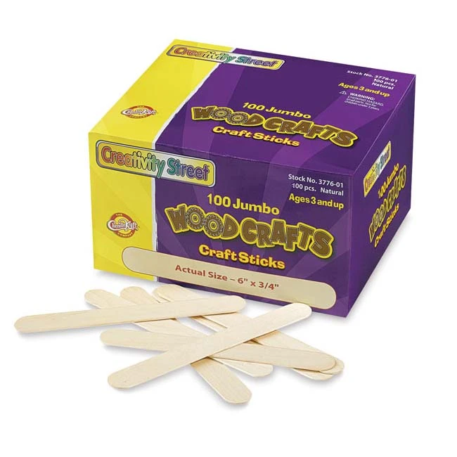 Creativity Street Jumbo Wood Craft Sticks