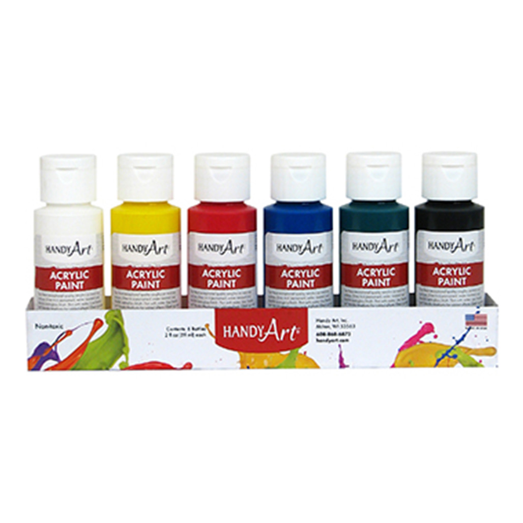 Handy Art 6-Color Primary Student Acrylic Paint Set