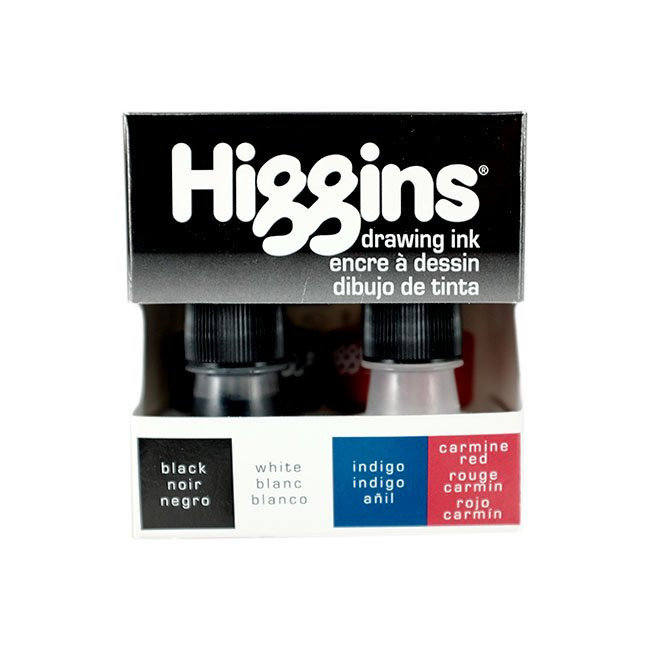 Higgins Waterproof Drawing Ink, 4 Colors