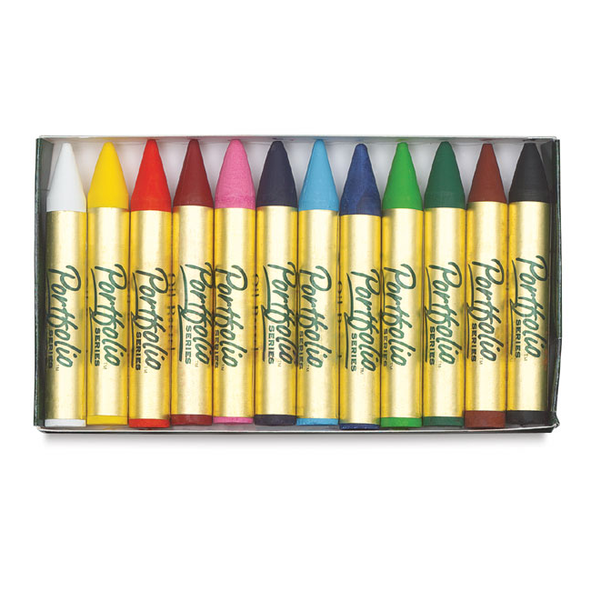Portfolio Water Soluble Oil Pastels, 12 Colors