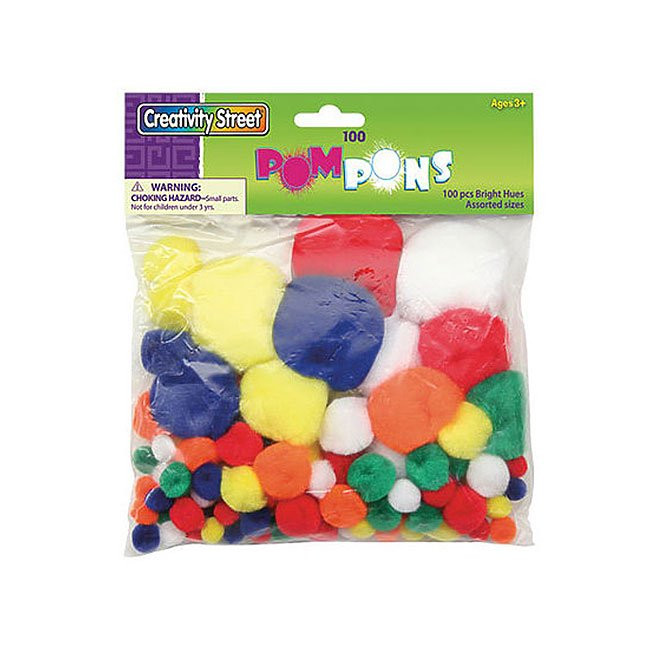 Pom Poms Bright Colors Assorted Size - Artist & Craftsman Supply