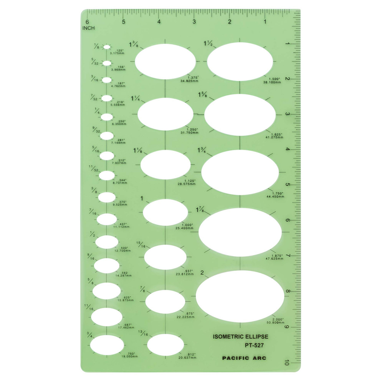 Pacific Arc Isometric Ellipse Guide Template