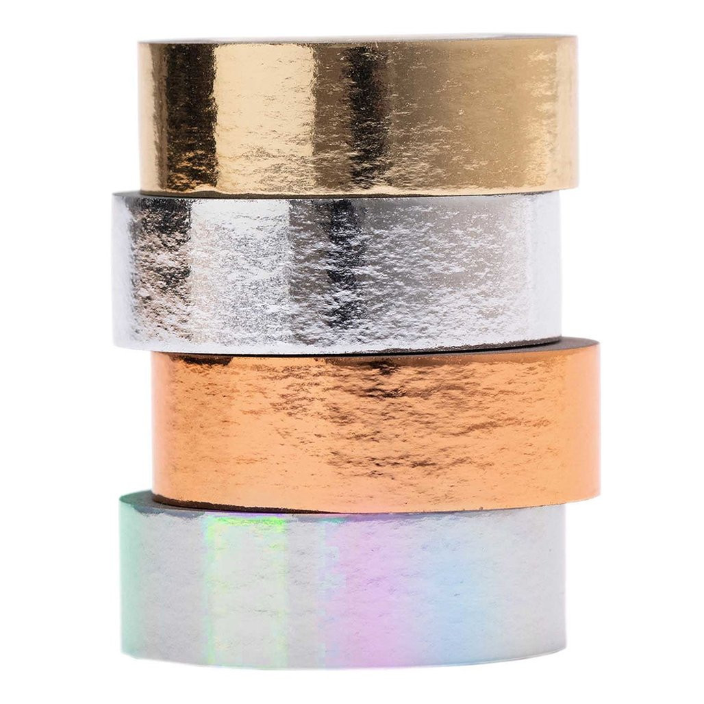 Rico Design Paper Poetry Metallic Tape Set