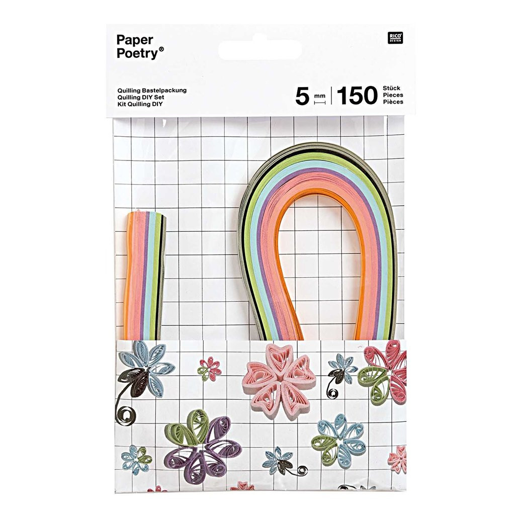 Rico Design Paper Poetry Flower Paper Quilling Set