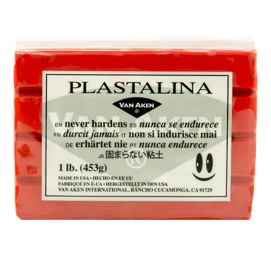 Van Aken Plastalina Modeling Clay, 1 Lb Red