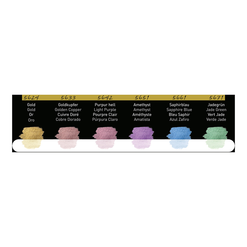Finetec Iridescent Pixie Dust Watercolor Set, 6 Colors