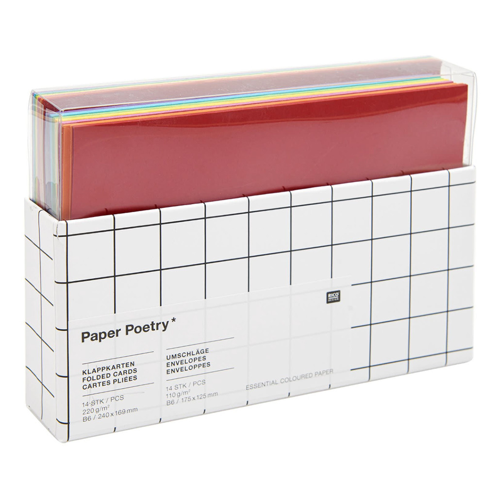Rico Design Paper Poetry Rainbow Classic Greeting Card Set
