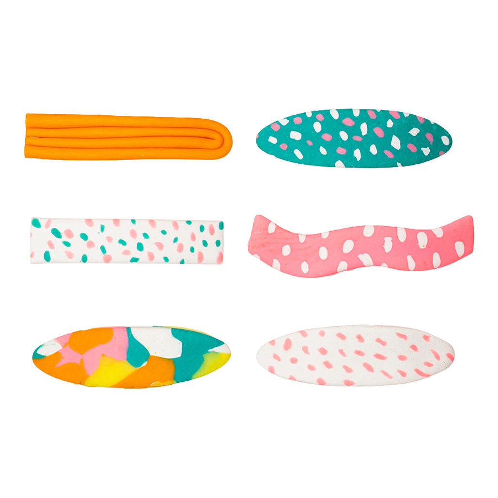 Kikkerland Crafters Polymer Clay Hair Clip Kit