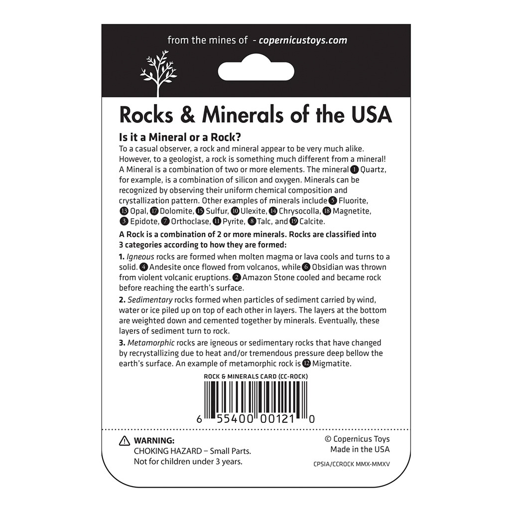 Copernicus USA Rock & Mineral Card
