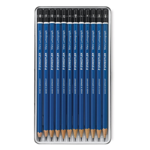 Mars Lumograph Drawing Pencils - Set of 12