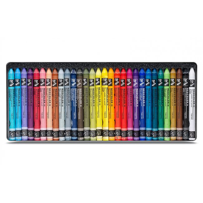 Caran d'Ache Neocolor II Aquarelle Pastel Set, 30 Assorted Colors
