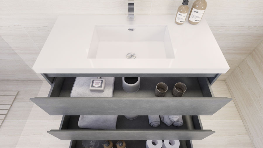 Aron 42" Freestanding with Reinforced Acrylic Sink