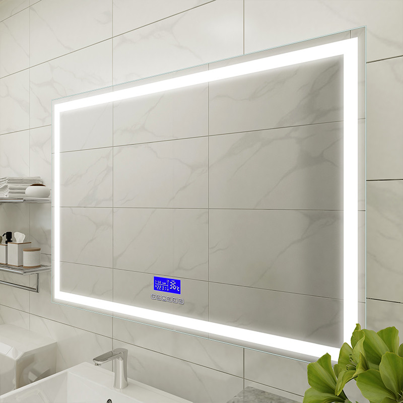 Florence 55" LED Mirror With Bluetooth, Time & Temperature Display