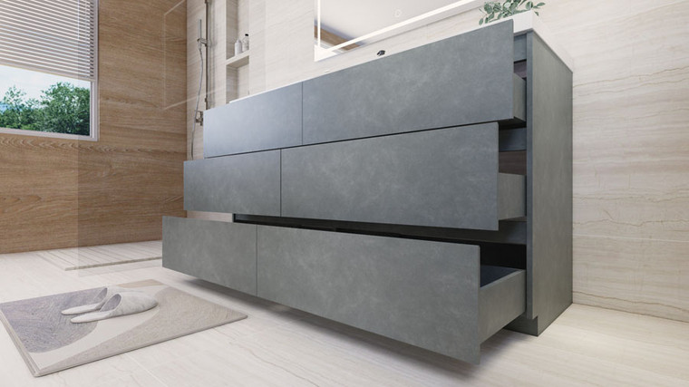 Aron 60" Freestanding with Reinforced Acrylic Left Sink