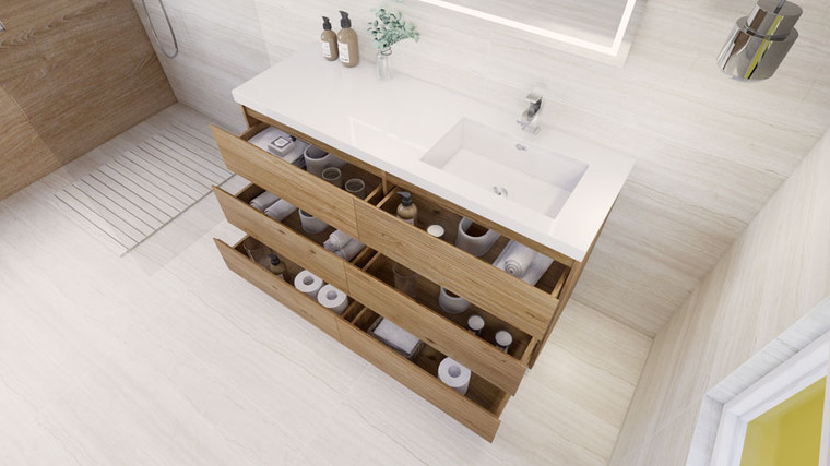 Aron 60" Freestanding with Reinforced Acrylic Right Sink