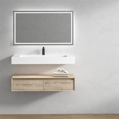 Baxter 60’’ Floating Bathroom Vanity Set with Acrylic Single Sink