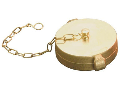 1" NPSH Rigid Cap with Chain Brass | Primo Supply