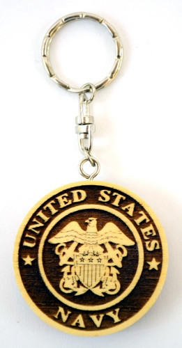US Navy Handmade Wood Keychain 2" | Primo Supply