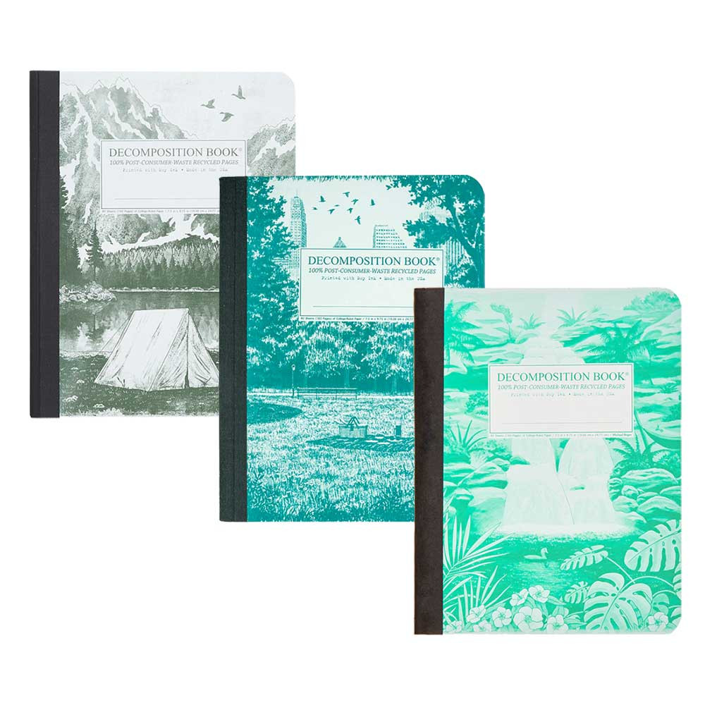 Tape Bound Decomposition Book College Ruled 80 Sheets - Places Collection