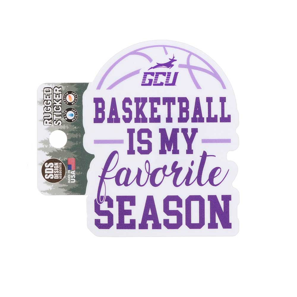 White GCU Basketball Is My Favorite Season Sticker