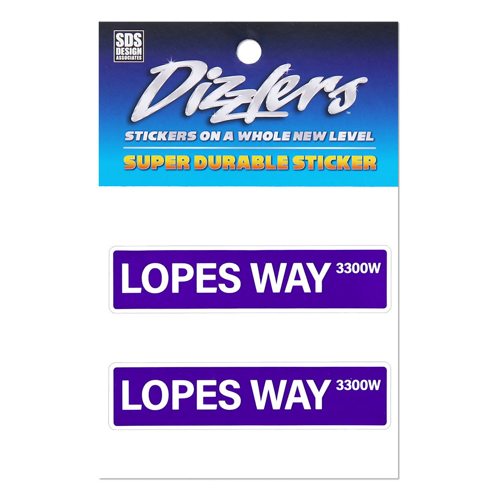Purple Lopes Way Sign Sticker
