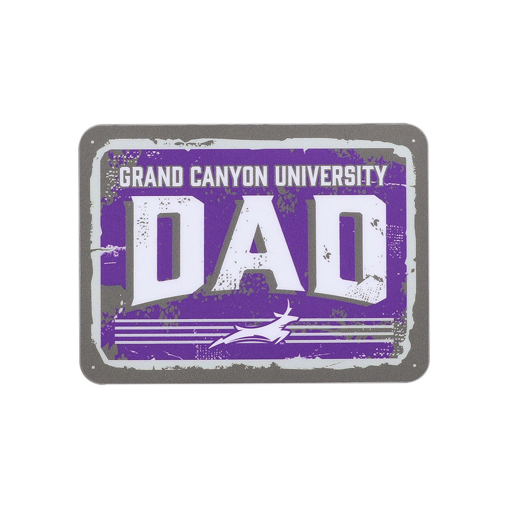 Gray Weathered Grand Canyon University Dad Sticker