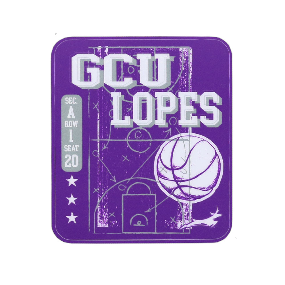 Purple GCU Lopes Basketball Court Sticker