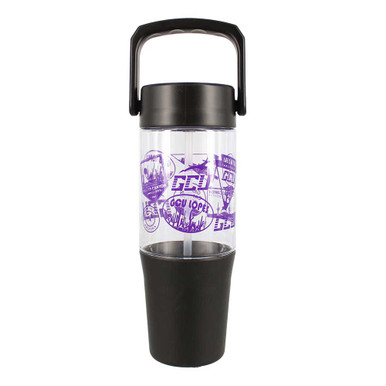40 oz Black Multi Logo GCU Water Bottle
