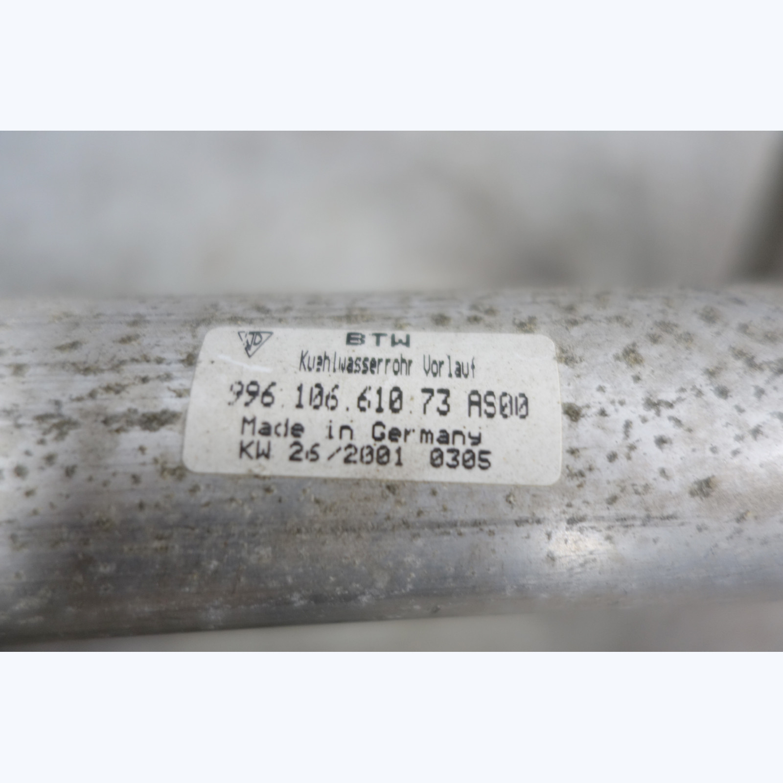 2001 Porsche 996 911 Turbo Front Coolant Water Pipe Hose Tube OEM ...