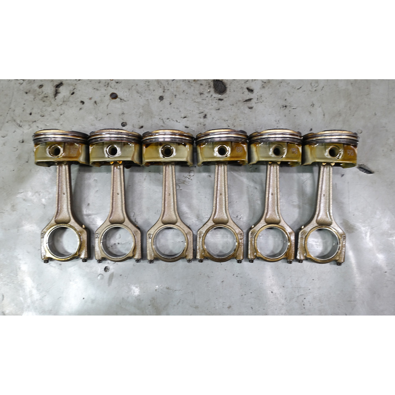 2006 BMW N52 3.0L 6-Cylinder Engine Piston and Connecting Rod Set of 6 ...