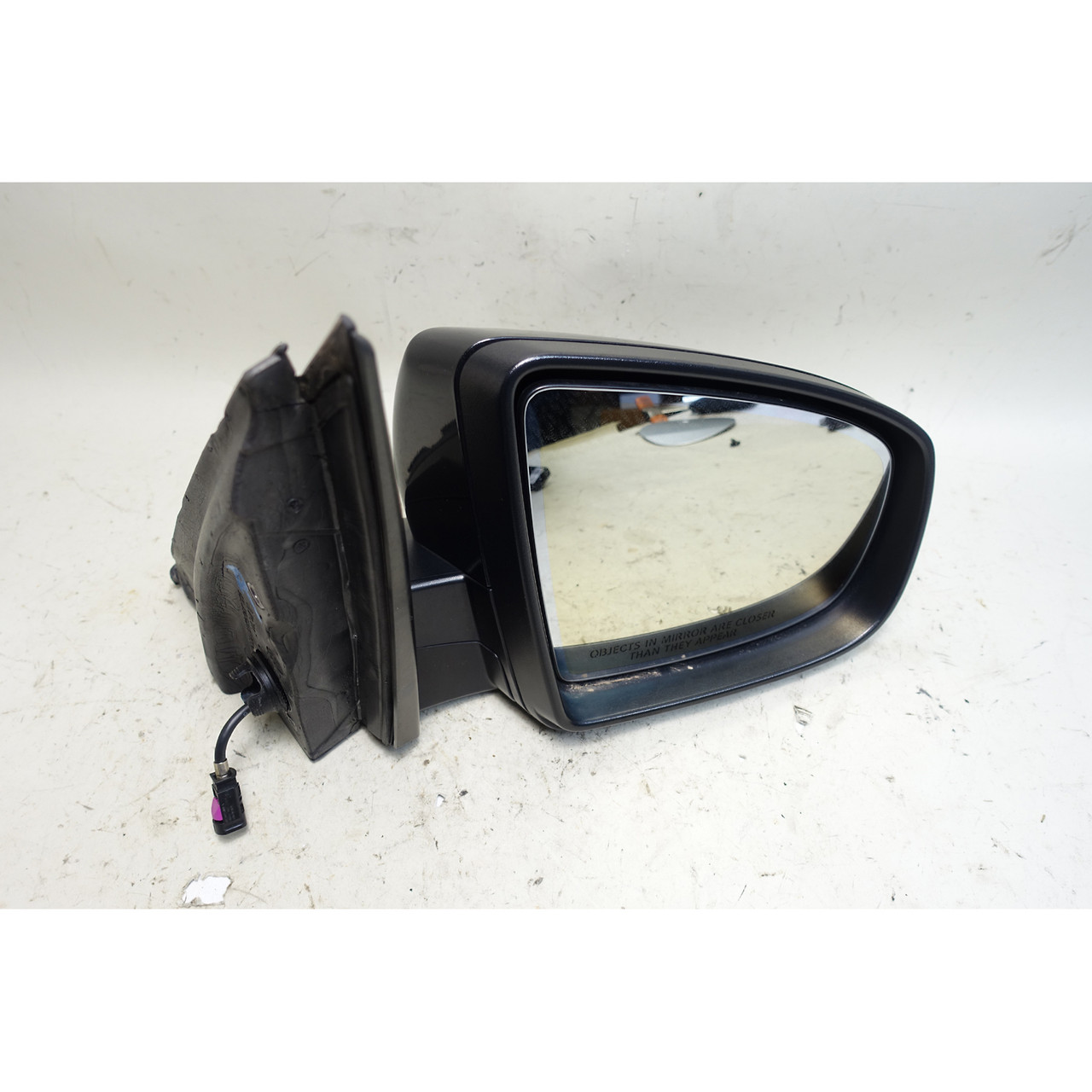 10-13 BMW E70 X5 Right Power-Fold Side Mirror Black Sapphire Top View ...