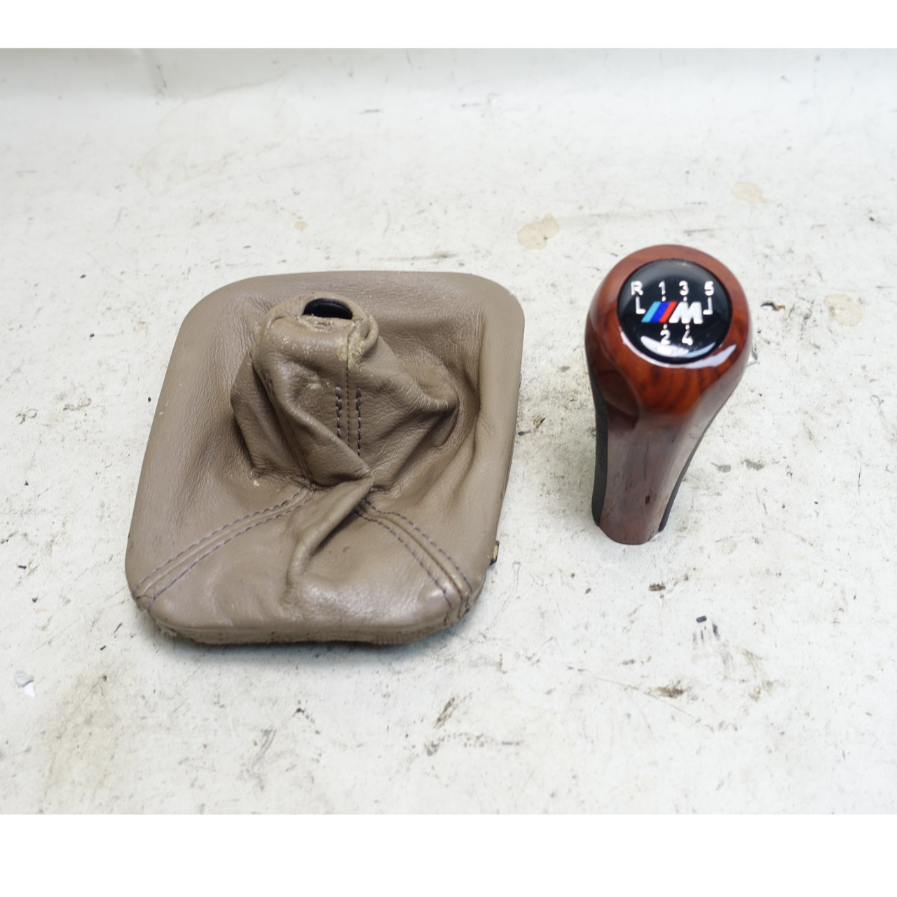 1996-2002 BMW Z3 5 Speed Shift Knob Beige Leather Boot Aftermarket