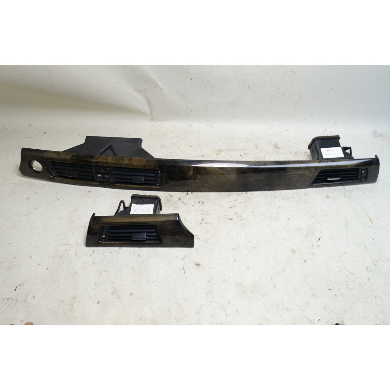 BMW E92 E93 3-Series Right Dash Wood Trim Set Grey Poplar Air Vent 2007 ...