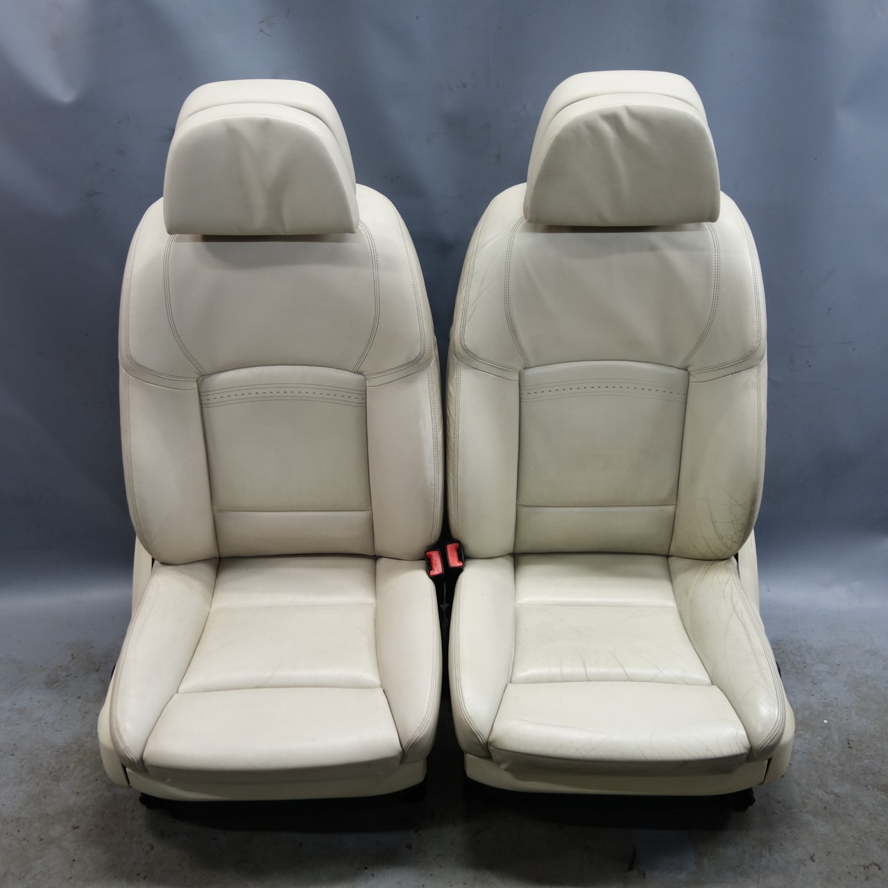 14-16 BMW F10 5-Series F07 Front Comfort Seat Pair Ivory White Napa ...