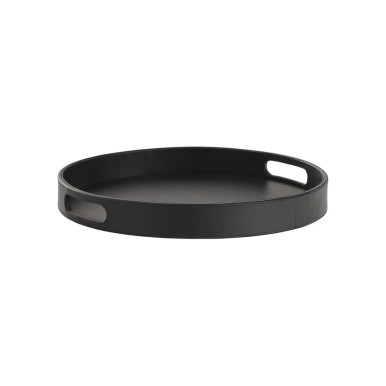 Rowan Round Leather Tray - Coco Republic