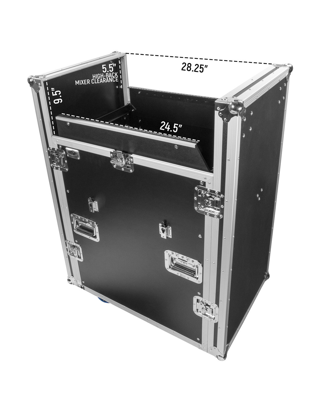 OSP MC14U-16SL 16 Space ATA Mixer/Amp Rack for High-Back Mixing ...