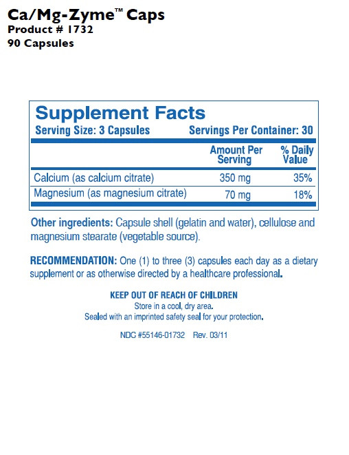 Ca/Mg-Zyme Caps - Biotics Research - The Drugless Doctor