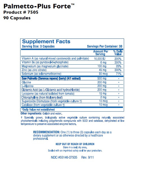 Palmetto-Plus Forte - Biotics Research - The Drugless Doctor
