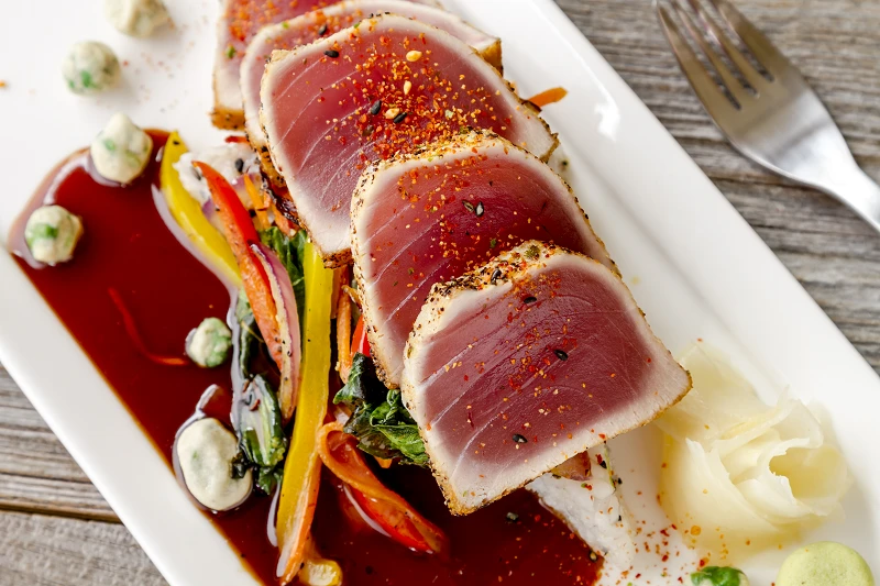 Saku Block Sashimi-Ready Yellowfin Tuna | Great Alaska Seafood